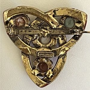 Jacobite | Jewelry | Vintage Jacobite Celtic Knot Gold Tone Brooch ...